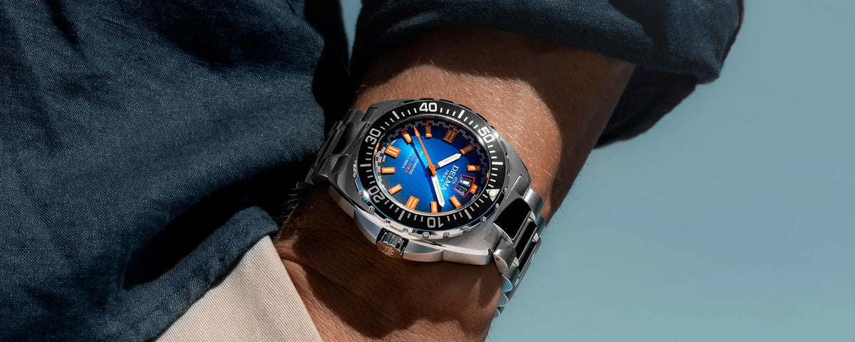 DELMA Shell Star Big Date Blue Dial