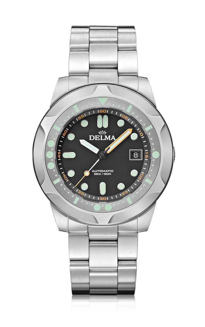 DELMA Quattro Steel Bezel Black Dial